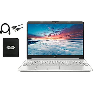 HP 2023 15.6 HD Laptop for Business and Student, AMD Ryzen 3 3250U(Up to 3.5GHz), 16GB RAM, 1TB HDD+256GB SSD, Ethernet, WiFi, Fast Charge, HDMI, w/Ghost Manta Accessories, Natural Silver