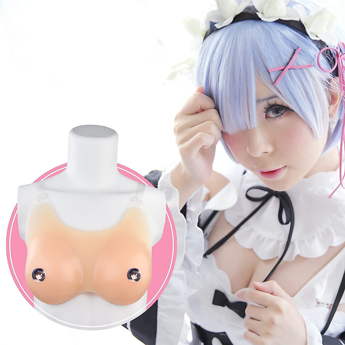 ONEFENG Silicone Breast Form Crossdressing Fake Boobs for Crossdresser Transgender Cosplay