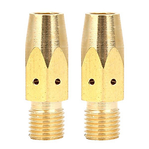 Brass Contact Tip Adapter,169728 Welding Gun MIG Gas Diffuser Replacement Part,for Miller M-25/M-40 and for Hobart MIG(5PCS)