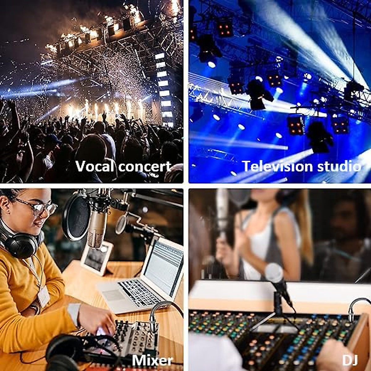 DREMAKE XLR to 1/4 Inch TRS Mic Audio Cable, 6FT XLR 3 Pin Male to Quarter Inch 6.35mm/6.5mm TRS Male Balanced Interconnect Patch Cord for Electric Drum, Saxophone, Effect Pedal, AMP, Power Amplifier