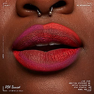 NYX PROFESSIONAL MAKEUP Line Loud Lip Liner, Longwear and Pigmented Lip Pencil with Jojoba Oil & Vitamin E - Rebel Red (Warm Red)