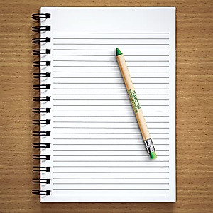 Cheersville 5 Pack of Pencil Lookalike Pens With Motivational Quotes - Ballpoint Black Ink Teacher Office Supplies Teamwork Environmentally Friendly and Biodegradable - Gift for Employee