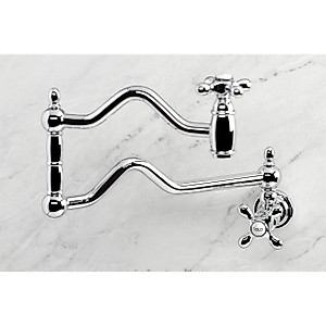 Kingston Brass KS2101AX Heritage Pot Filler, Polished Chrome