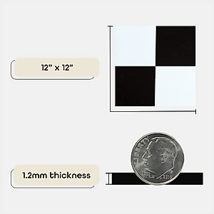 Sterling Self Adhesive 12-Inch Vinyl Floor Tiles, 20 Tiles - 12" x 12", Black and White Pattern - Peel & Stick, DIY Flooring for Kitchen, Dining Room, Bedrooms & Bathrooms by Achim Home Decor