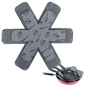 BYKITCHEN Pot and Pan Protectors, Pan Dividers Protectors, Set of 6 & 3 Different Sizes, Felt Pan Separators for Stacking and Protecting Your Cookware