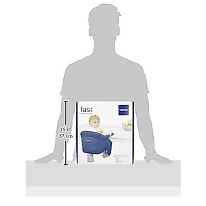 Inglesina Fast Table Chair - Award-Winning Baby High Chair for Eating & Dining - Compact, Portable & Foldable - Leaves No Scratches - For Babies 6-36 Months & 1-3 Year Old Toddler - (Black)