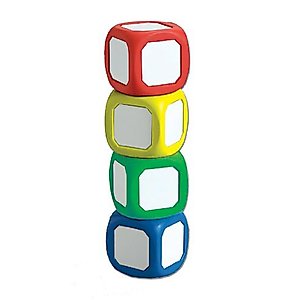 Learning Advantage Inc Write-on Wipe-Off Dice Set, Assorted Colors, Set of 4