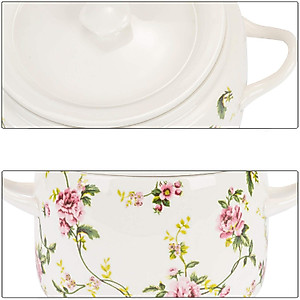 Small Ceramic Stew Pot with Lid Premium Steam Soup Bowl Steaming Cup for Home Kitchen Egg Custard Medicinal Herbs Bird's Nest Tonic, Oven Dishwasher Safe, 650ML (Yellow)