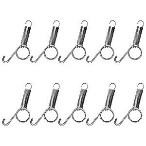 10Pcs Rabbit Cages Spring Cage Latch Door Spring Latch Hook for Rabbit Cages Metal Finger Spring Latch Hook for Fixing Small Animal, Dog, Cat, Parrot, Guinea Pig, Bunny,Parrot Hedgehog Cage Door