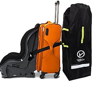 V VOLKGO Car Seat Travel Belt - Car Seat Travel Strap to Convert Your Car Seat and Carry-on Luggage into an Airport Car Seat Stroller & Carrier - Gate Check Bag for Single Umbrella Strollers