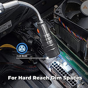 Magnet 3 LED Magnetic Pickup Tool, Telescoping Flexible Extensible Led Flashlights, Perfect Mechanic Pick-up Tools, 4 in 1 Multi Tool, Cool Gadgets Birthday Gifts For Men, Husband, Dad, Father