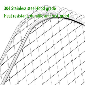 HAHAKU Air Fryer Rack for Ninja Foodi DZ401 Dual Basket Air Fryer Accessories, 304 Stainless Steel Multi-Layer Dehydrator Rack Stackable with Tongs