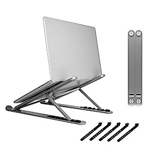 Zylpha Portable Laptop Stand for 10 inch to 17.3 inch Laptops, Universal Adjustable Laptop Stand, Foldable & Compact Laptop Stand for Traveling with Non-Slip Technology (Grey)