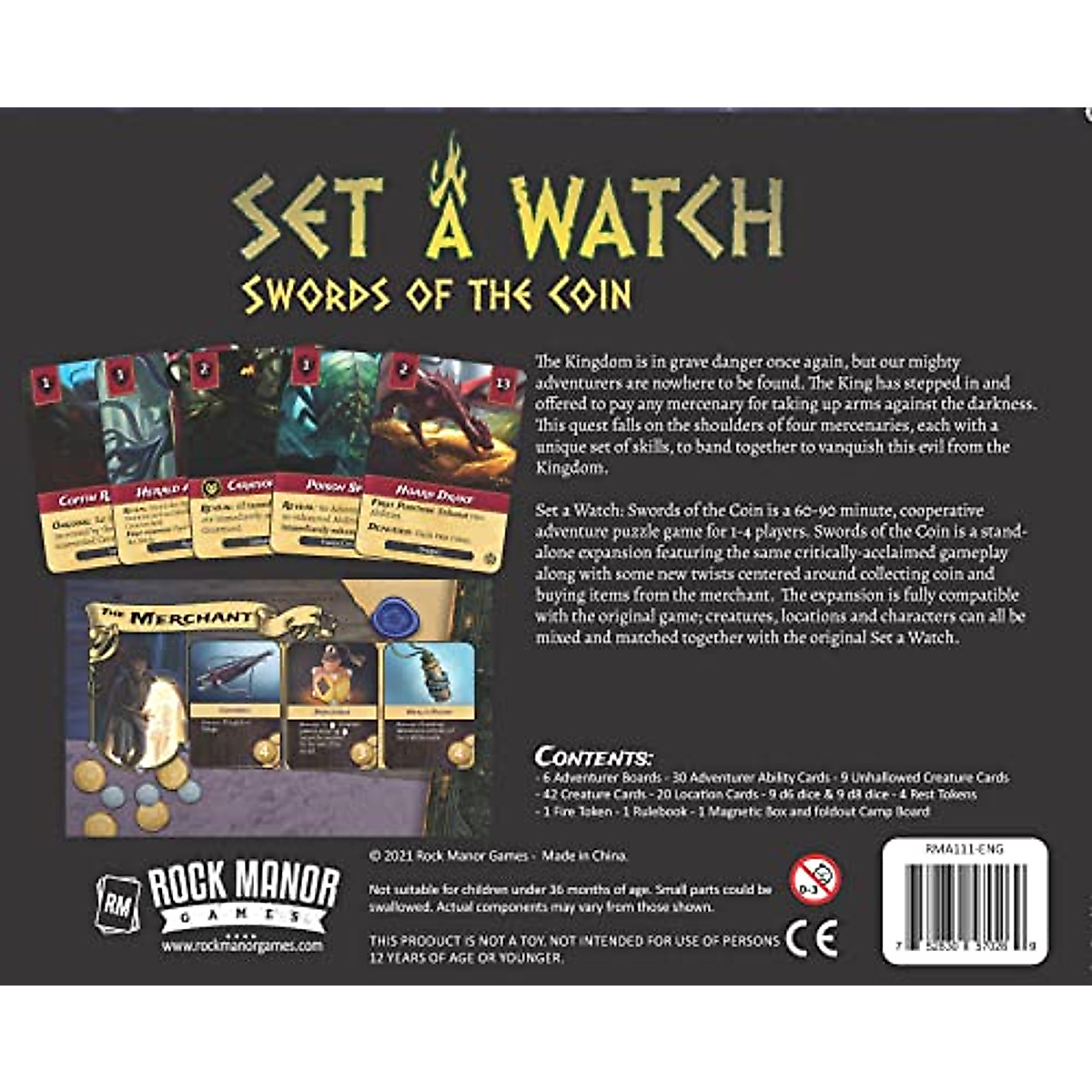 Rock Manor Games Set a Watch - Swords of The Coin