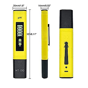 PH Meter, Digital PH Tester Portable Water Quality Tester with 0-14 PH Measurement Range,Pool,Aquarium, Wine, Hydroponic