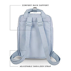 Doughnut Macaroon Mini Pastel 7L Travel School Ladies College Girls Lightweight Casual Daypacks Bag Small Backpack (Blau hellblau)