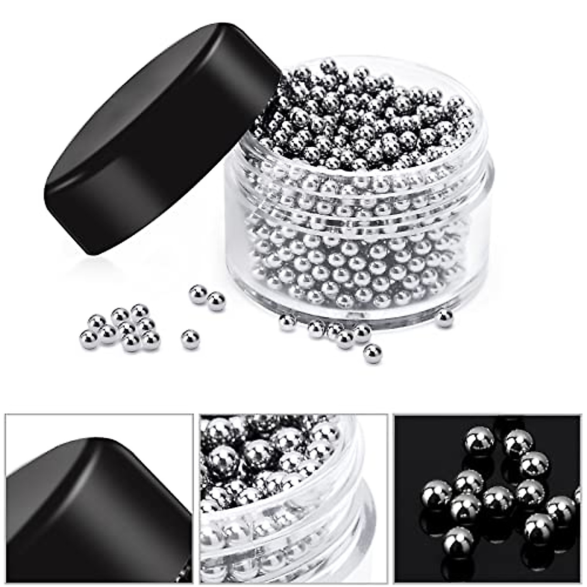 1000 PCS Decanter Cleaning Beads, 304 Stainless Steel Cleaning Balls for Glassware, Reusable Cleaning Beads for Wine Decanters Water Bottle Carafe and Vase