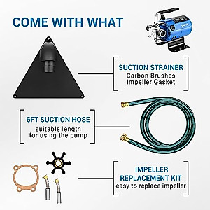 Water Transfer Pump: DEKOPRO Transfer Pump Electric Water Pump Utility Pump Rain Barrel Garden Hose Pump 115V