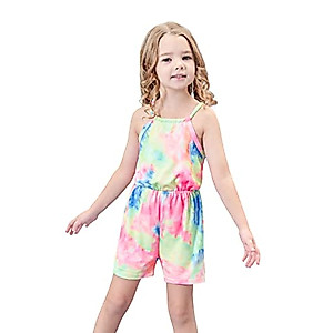 Toddler Baby Girls Clothes Strap Sleeveless One Piece Halter Romper Casual Summer Jumpsuit