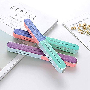 10 PCS IFUNSON Professional 7 Way Nail File and Buffers for Women Girls, Emery Boards, Manicure Tools