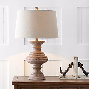 JONATHAN Y JYL1001A Scarlett 26.5" Resin LED Table Lamp Traditional Transitional Bedside Desk Nightstand Lamp for Bedroom Living Room Office College Bookcase LED Bulb Included, Brown