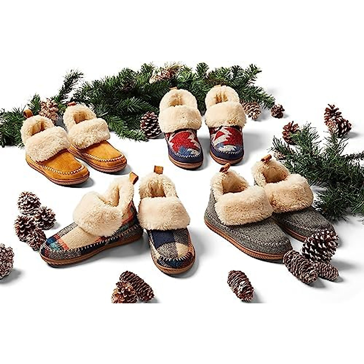 Dearfoams Women's Alpine Moritz Outdoor Arch Support House Shoe Bootie Slipper, Whiskey, 8-9