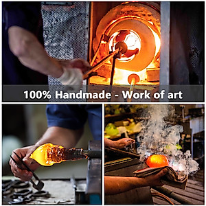 Square Wine Glasses Set of 4, Elegant Ribbed Design Wine Glasses 12.5oz, Long Stem Unique Modern Shape - Hand Blown Premium Wine Glass, For Red & White Wine Home Bar Party