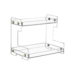 Bathroom Organizer Countertop, Acrylic Bathroom Counter Organizer Shelf Storage Rank Tray, Bathroom Accessory, Clear Lotion Makeup Vanity Organizer, Spice Organizer Holder for Bathroom Kitchen 2tier.