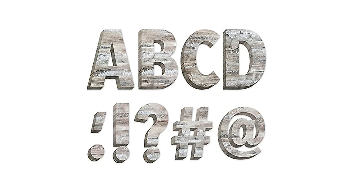 CTP Rustic Wood Punch-Out Letters: Classrooms & Homeschool