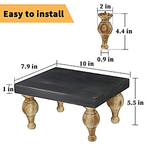 Ameuphercy Decorative Tray Riser Display Stand for Coffee Bar Table Decor Rustic Centerpiece Tray Counter Organizer for Kitchen Farmhouse Pedestal Stand Farmhouse