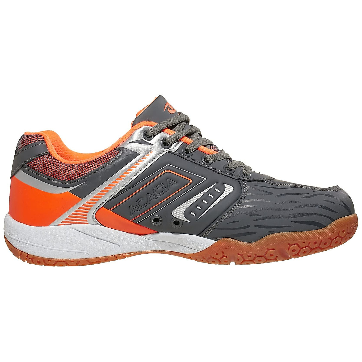 ACACIA HYPERSHOT Pickleball Shoes, Grey/Orange, 11