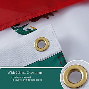 Bradford Mexican Flag 12x18 inch, Embroidered Mexican Boat Flags Bandera de Mexicana Mexico for Outdoor, Small MX Flags of Mexico with 2 Brass Grommets Decoration