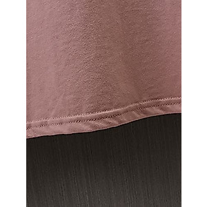 Cozyease Men's Slogan Letter Graphic Print Tee Tops Casual Round Neck Short Sleeve Summer T Shirts Dusty Pink S