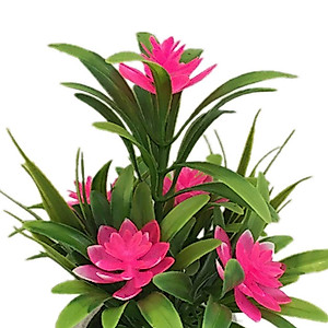 Gilroy Artificial Fake Lotus,Flower Potted Plant Desktop Ornaments for Wedding Party Garden Home Decor Pink
