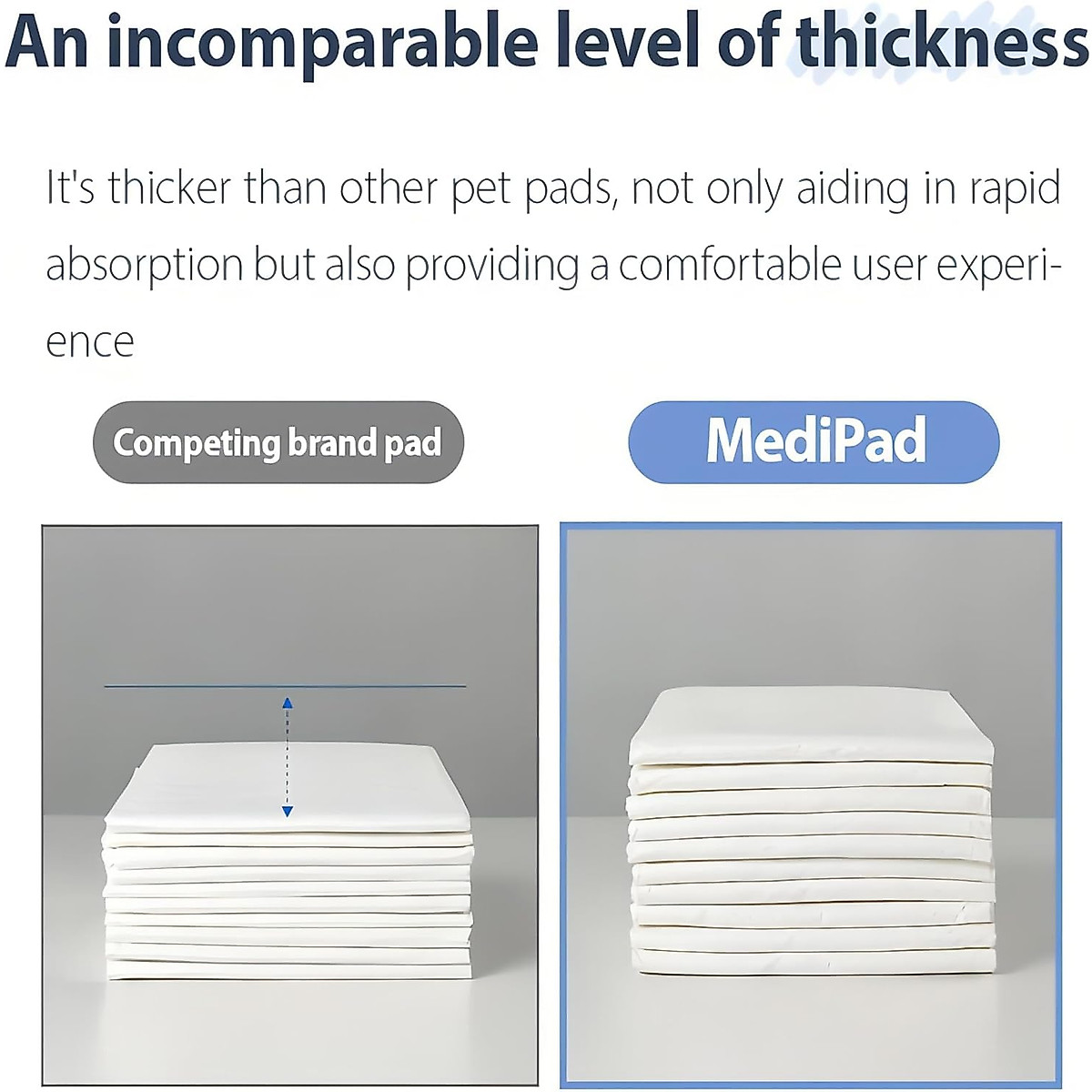 Ruord ScratchMe Super-Absorbent Waterproof Dog and Puppy Pet Training Pad, Housebreaking Pet Pad, 25-Count Large-Size,