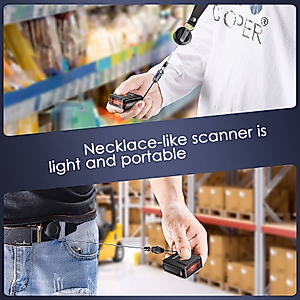 Eyoyo Wearable Glove 1D Bluetooth Barcode Scanner, Left&Right Hand Wearable,1D Finger Trigger Wireless Bar Code Reader Inventory with Retractable Lanyard Compatible with iPhone iPad Android Tablet