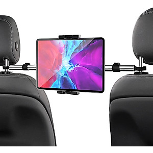 woleyi Car Headrest Tablet Holder Mount - [Anti Shake & Stretchable] Tablet Holder Back Seat for Car Between Kids Stand, for iPad Pro Air Mini, Galaxy Tab, Kindle Fire, Switch, iPhone, 4.7-13" Devices