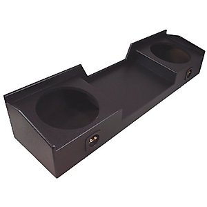 Compatible with Chevy Silverado or GMC Sierra Full Size Extended Cab Truck 1999-2006 Dual 12" Subwoofer Sub Box Speaker Enclosure - Armor Coated