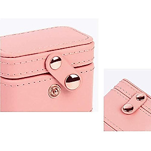 ZZYINH AN207 Portable Fresh Simple Ear Stud Jewlery Box Small Earrings Ring Multi-Function Jewelry Box Small Jewelry (Color : Pink)