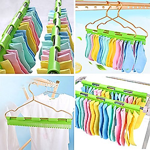 TINTON LIFE 2 Pack Laundry Bathroom Clothes Sock & Underwear Drying Hanger Rack Clip Dryer Airer Clothespin