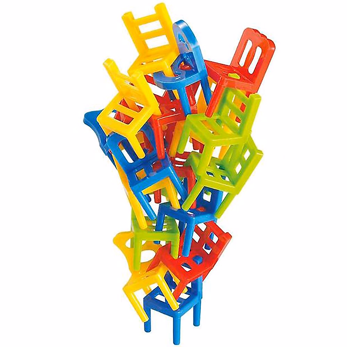 Balancing Chair Game Stacking Chair Games with 18 Mini Chairs & Russian Instruction - Night Games for Children Development - Russian Board Game