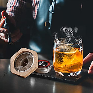 Birthday Gifts for Him Cocktail Smoker Kit with 4 Wood Chips,for Whiskey Lover, Dad, Husband, Friend, Gift for Christmas Gifts for Him,Birthday, Valentine's Day, Father's Day (No Butane)