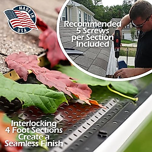 LeafTek Gutter Guards | 6" x 200' Leaf Protection in Black | Premium 35 Year Aluminum | Available in 32', 100' & 200' | 5” & 6” | Made in The USA