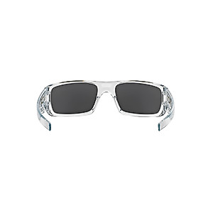 Oakley Men's OO9239 Crankshaft Rectangular Sunglasses, Polished Clear/Ice Iridium, 60 mm