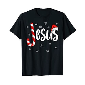 Christian Jesus Is The Reason Candy Cane Religious Christmas T-Shirt
