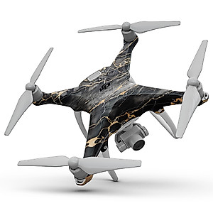 Design Skinz Design Skinz Black and Gold Marble Surface Full-Body Wrap Decal Skin-Kit Compatible with The Drone DJI Spark