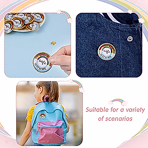 You are Safe with Me Enamel Pins Rainbow Lapel Pins Pride Pins LGBTQ Supports Badge Pin Cute Brooch Pin for Nurse Doctor Student Collar Clothing Backpack Bag Hat Decoration (200 Pcs)