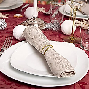 12 Pieces Gold Napkin Rings Metal Spiral Napkin Rings Buckles Simple Alloy Napkin Rings Serviette Napkin Holder Ring for Weddings, Receptions, Dinner Party, Banquet, Buffet Table Decor (Gold)