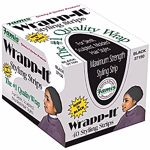 Graham Wrapp-It Jr. Styling Strips Black 40-Piece Box (Pack of 3)