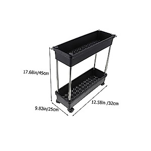 GRIRIW Shelf l Brackets Heavy Duty Heavy Duty Storage Shelves Plastic Stand Adjustable Shelving Kitchen Rolling cart Rolling Utility cart Storage Cart Floor Toiletries Stand Office Tray